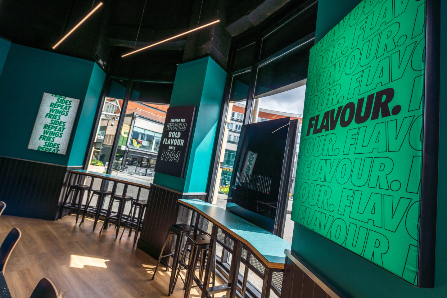 Casual dining signage - Wingstop, Nottingham - Ashleigh Signs